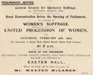 Kate Frye’s Suffrage Diary: The Mud March, 9 February 1907 | Woman and ...